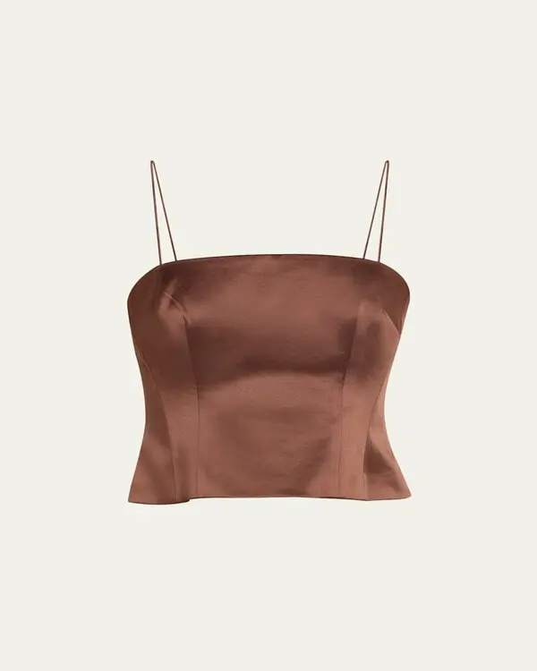 LoveShackFancy Cassana Satin Top