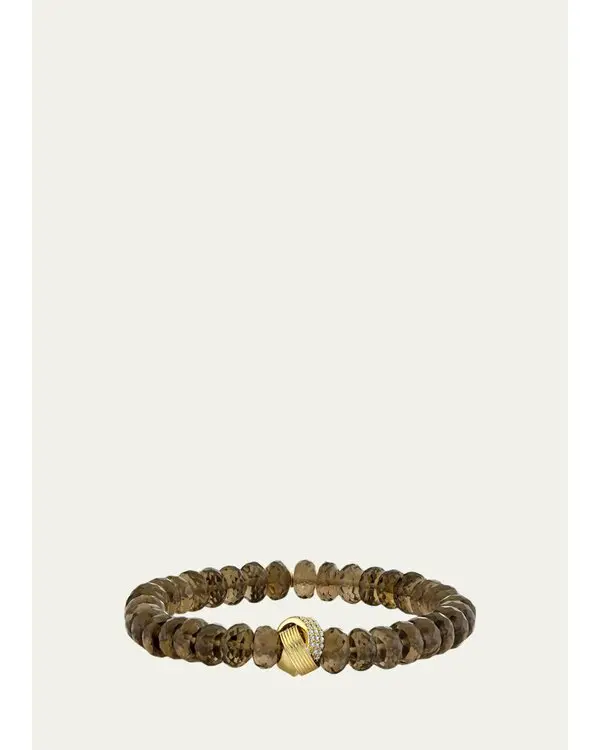 SYDNEY EVAN 14k Diamond And Smokey Bracelet - Quartz