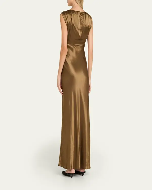 Anna Quan Ophelia Satin Column Dress