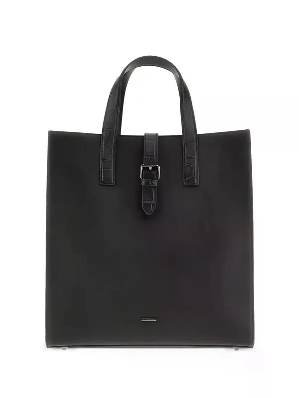 Emporio Armani Leather Tote Bag - Black