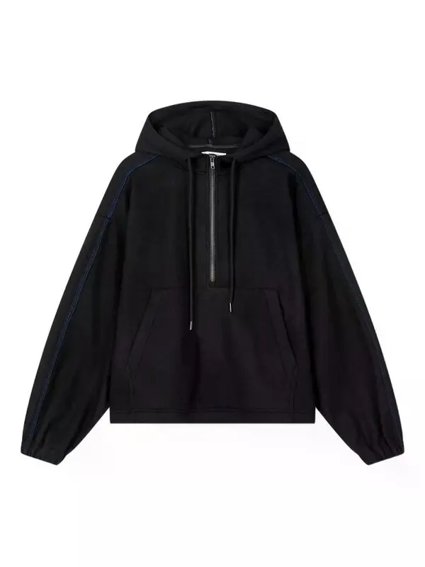 STUDIO TOMBOY Half-zip Wool-blend Hoodie