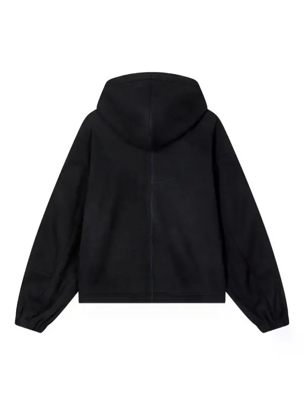STUDIO TOMBOY Half-zip Wool-blend Hoodie
