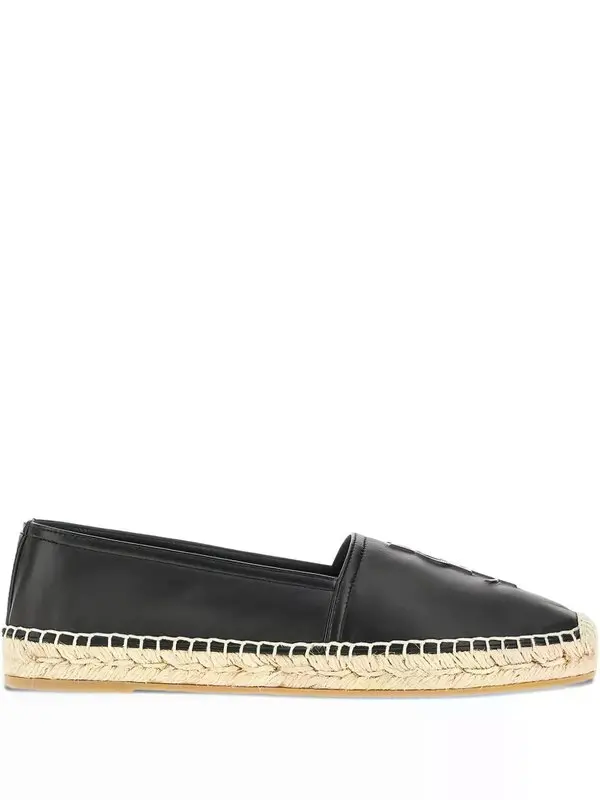Saint Laurent Logo-motif Espadrilles - Black