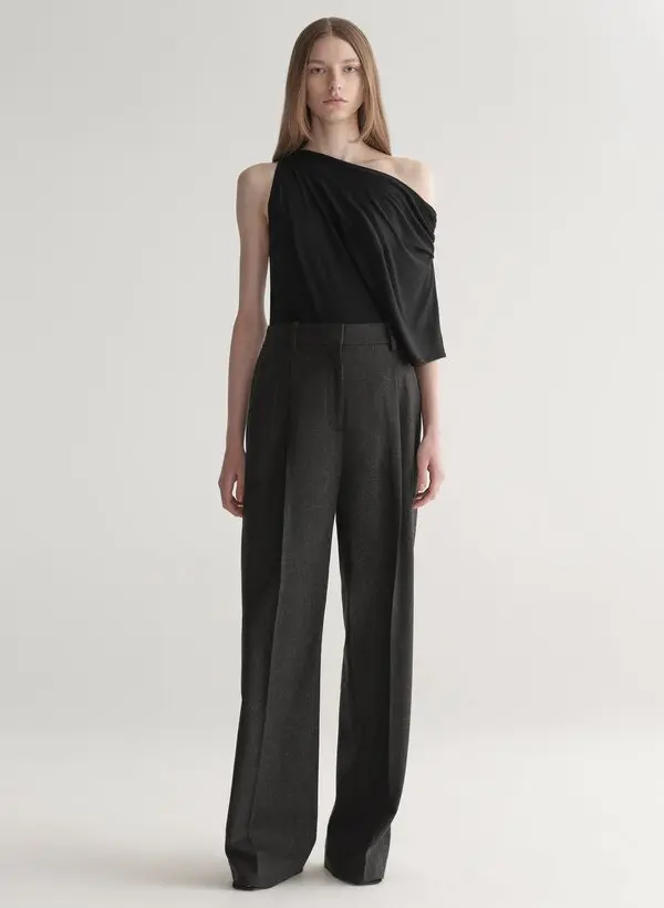 A.L.C. Winston Wool Cashmere Tailored Pant - Charcoal