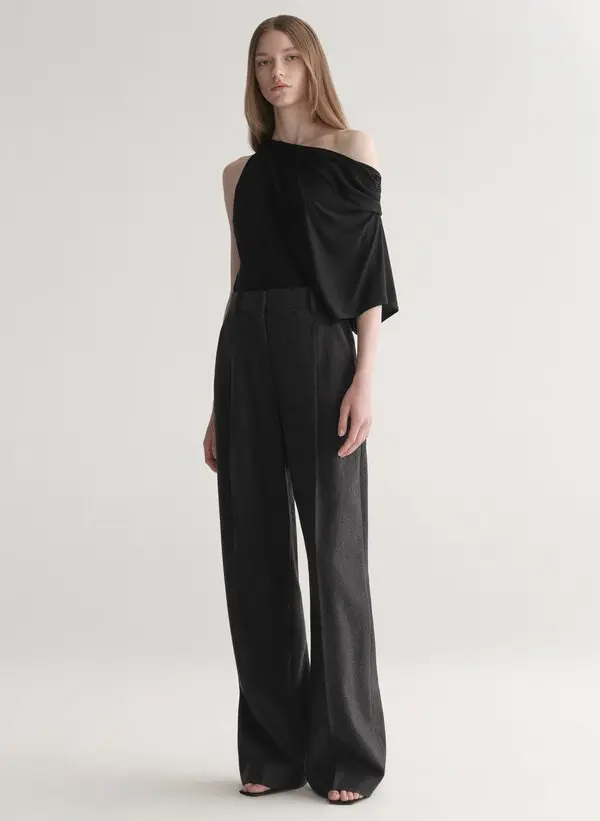 A.L.C. Winston Wool Cashmere Tailored Pant - Charcoal