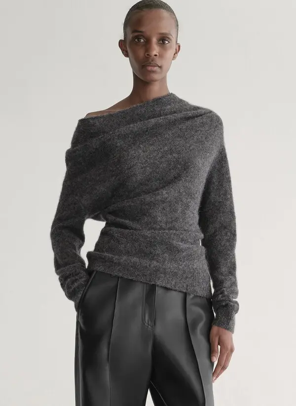 A.L.C. Freya Brushed Alpaca Sweater - Charcoal