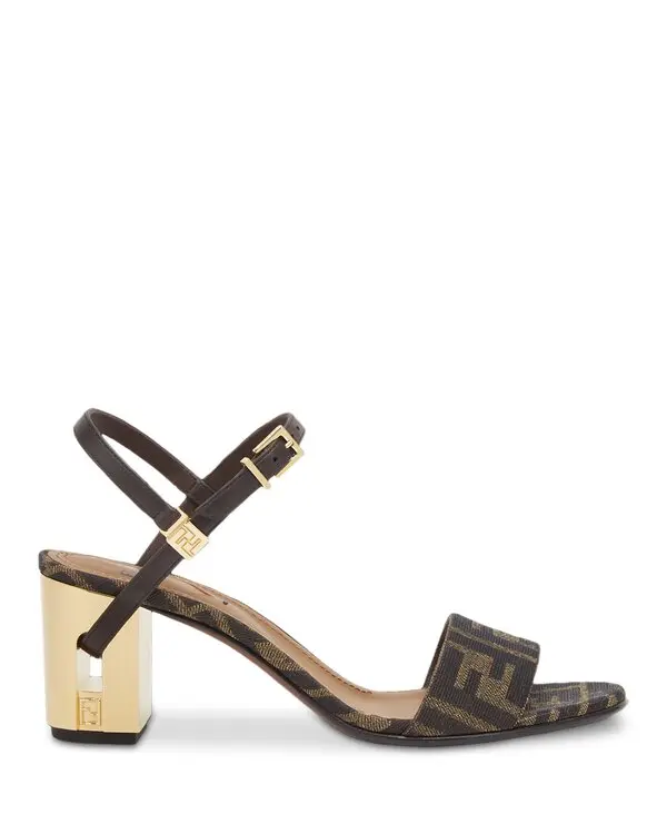 Fendi Delfina Ff Jacquard Sandals