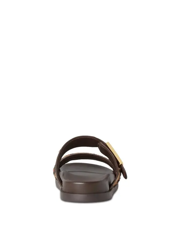 Fendi Feel Printed Calfskin Slides