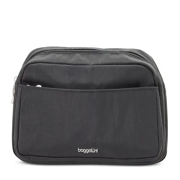 BAGGALLINI Jet Set Edit Pocket Cosmetic Pouch With Brush Organization - Black