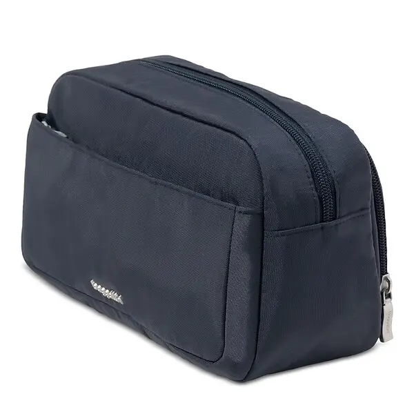 BAGGALLINI The Jet Set Edit Pocket Cosmetic Pouch With Brush Organization - French Navy Twill
