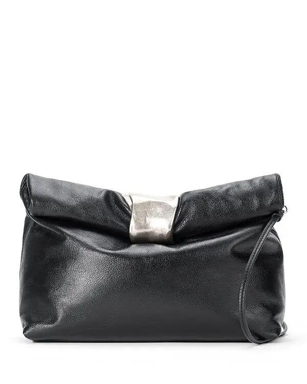 Staud Leather Cuff Clutch - Black