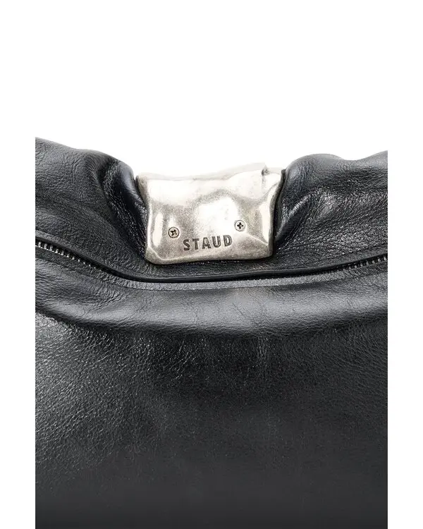 Staud Leather Cuff Clutch - Black