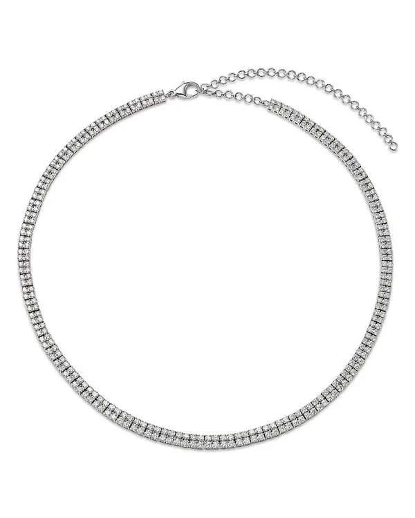 Bloomingdale'S Diamond Tennis Necklace 8.0 Tcw - White Gold