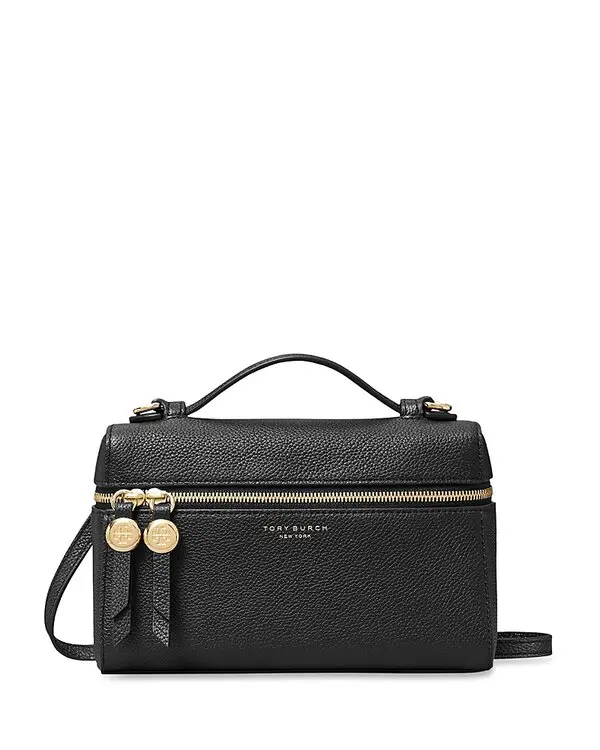 Tory Burch Slim Leather Top Handle Bag - Black