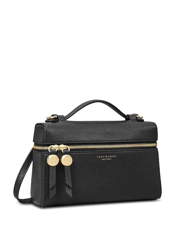 Tory Burch Slim Leather Top Handle Bag - Black
