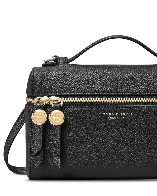 Tory Burch Slim Leather Top Handle Bag - Black