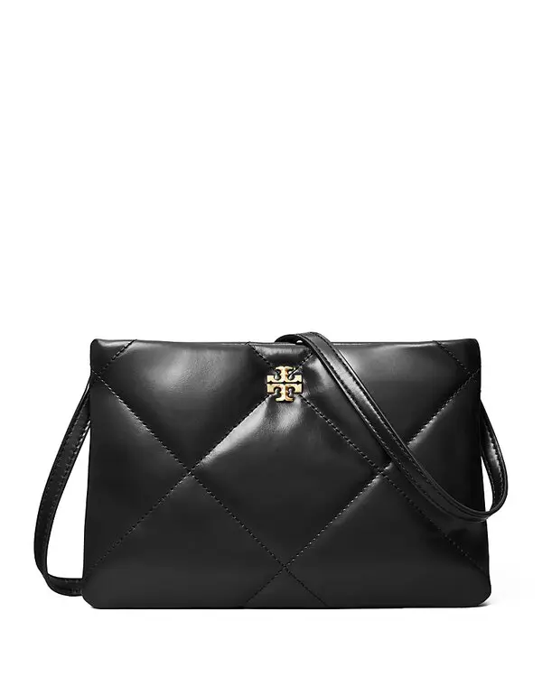 Tory Burch Kira Diamond Quilted Leather Crossbody Bag - Black