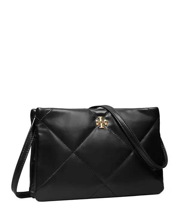 Tory Burch Kira Diamond Quilted Leather Crossbody Bag - Black