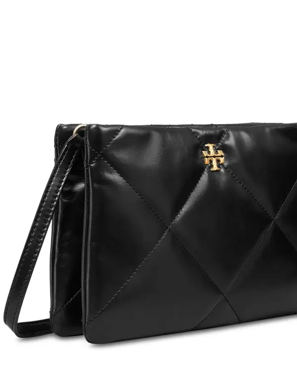Tory Burch Kira Diamond Quilted Leather Crossbody Bag - Black