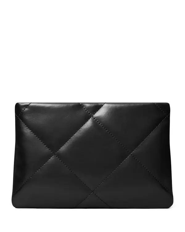 Tory Burch Kira Diamond Quilted Leather Crossbody Bag - Black