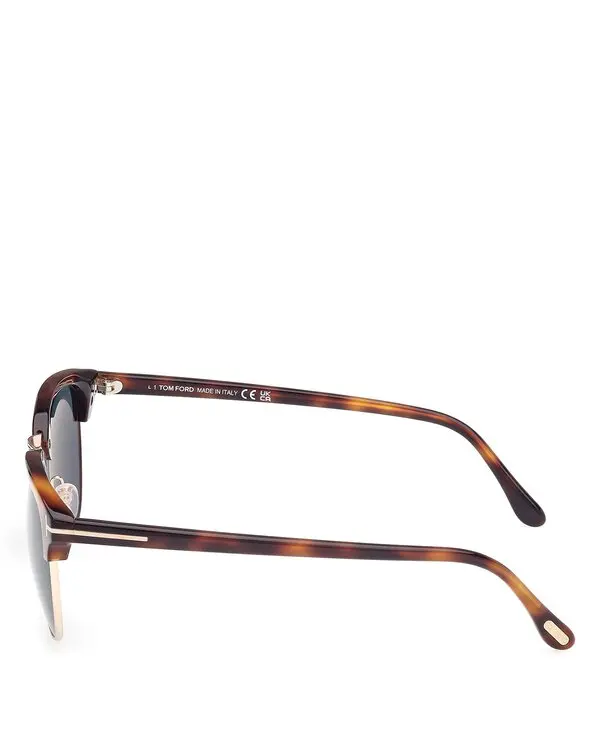 TOM FORD Browline Round Sunglasses