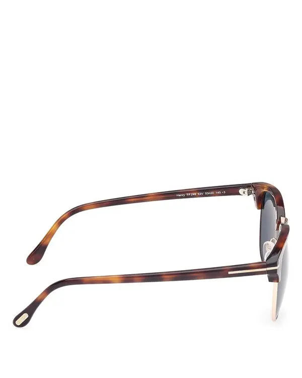 TOM FORD Browline Round Sunglasses