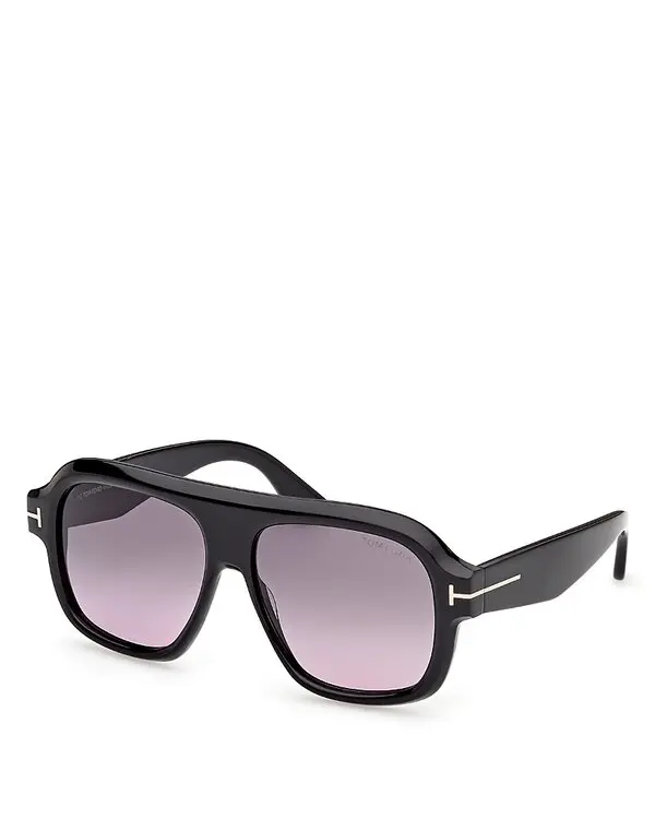 TOM FORD Rhonda Pilot Sunglasses - Black/smoke