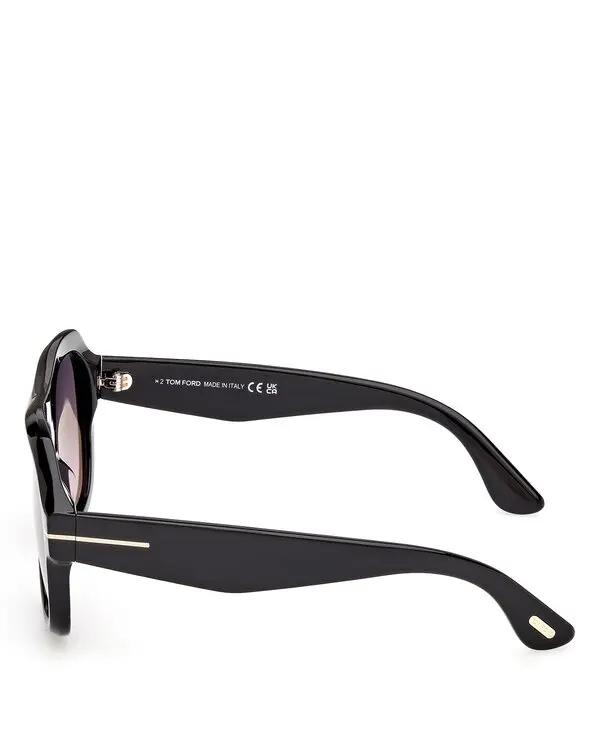 TOM FORD Rhonda Pilot Sunglasses - Black/smoke