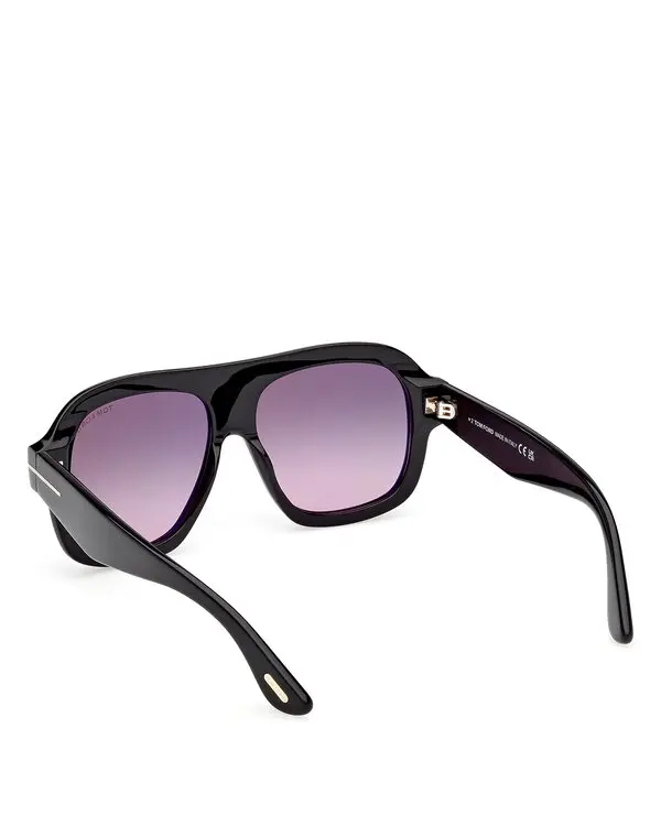 TOM FORD Rhonda Pilot Sunglasses - Black/smoke