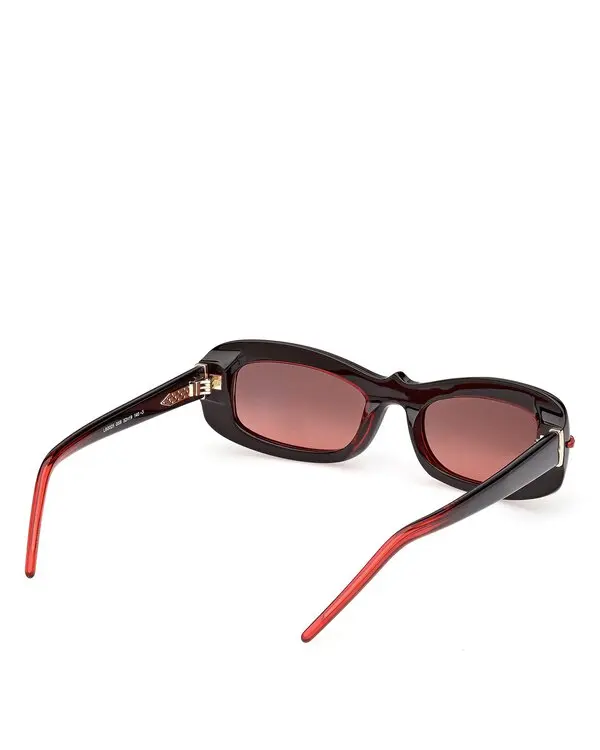 CHRISTIAN LOUBOUTIN Geometric Sunglasses, 52mm - Black/smoke