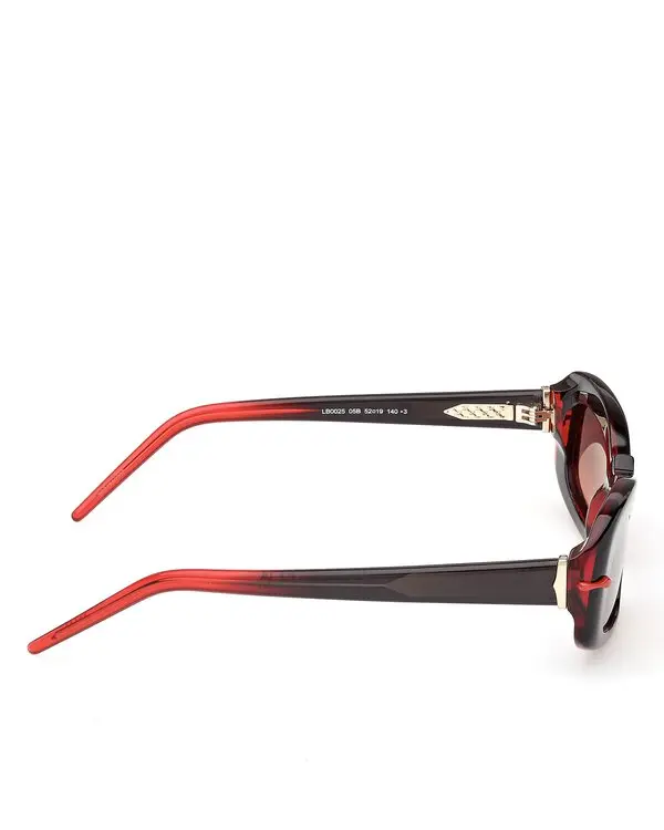 CHRISTIAN LOUBOUTIN Geometric Sunglasses, 52mm - Black/smoke
