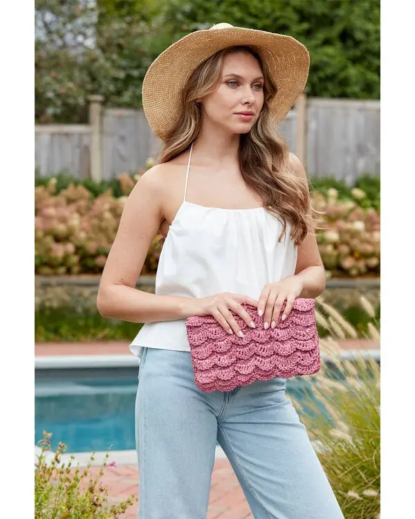 Mar Y Sol Lizzie Small Raffia Clutch