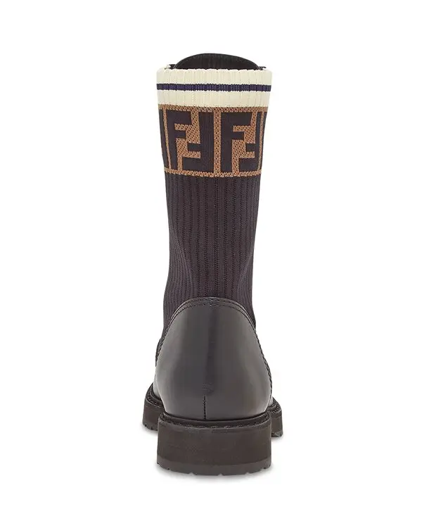 Fendi Rockoko Leather Biker Boots