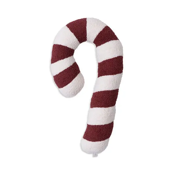Barefoot Dreams Cozychic Candy Cane Pillow - Cream-crimson