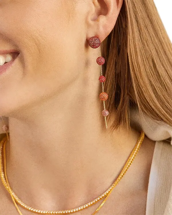 Baublebar Blair Pave Fireball Linear Drop Earrings