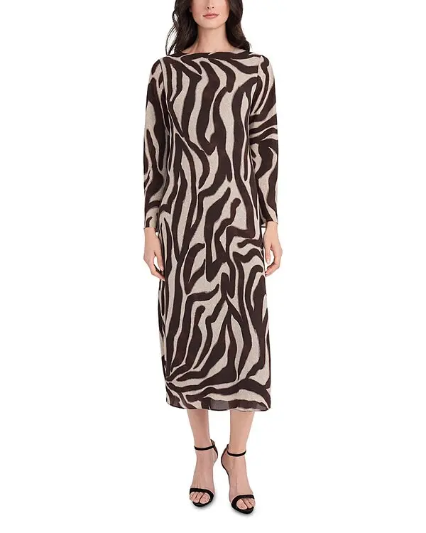 Maggy London Long Sleeve Midi Dress