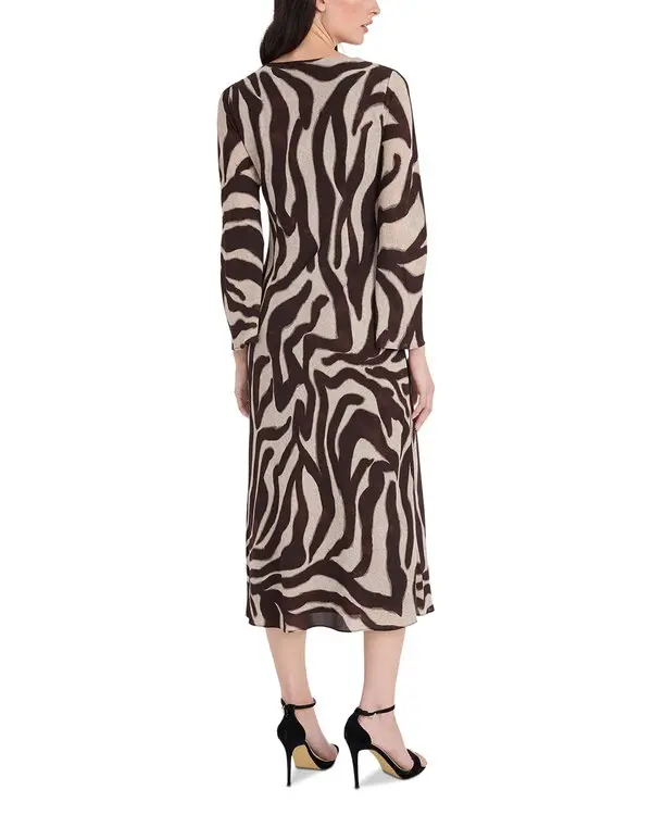 Maggy London Long Sleeve Midi Dress