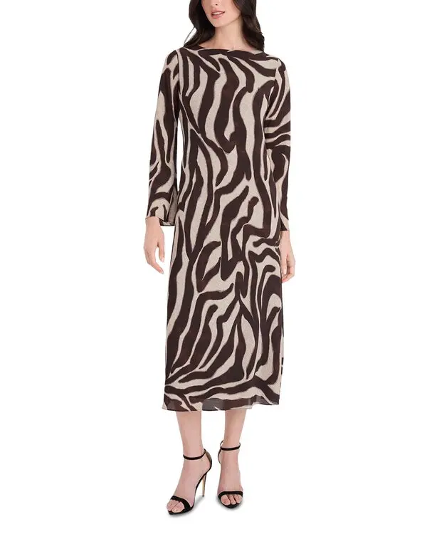 Maggy London Long Sleeve Midi Dress
