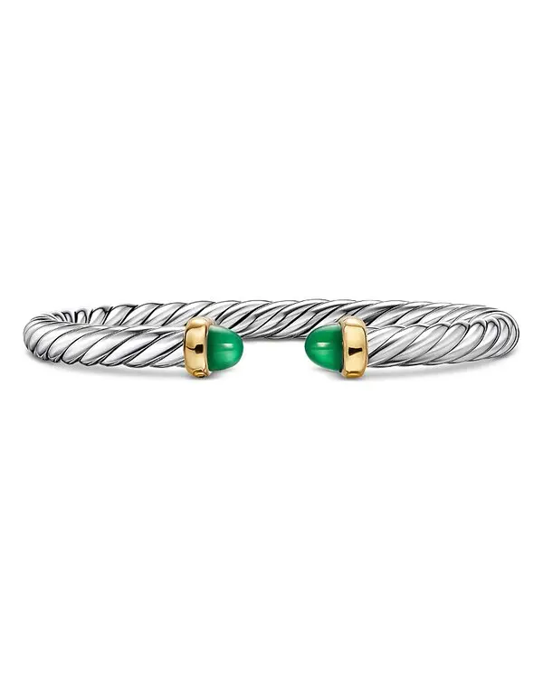 David Yurman Cable Flex Bracelet - Green/silver