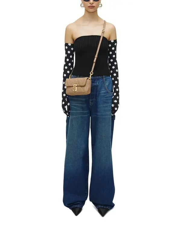 Marc Jacobs Mini Quilted Leather Shoulder Bag - Camel