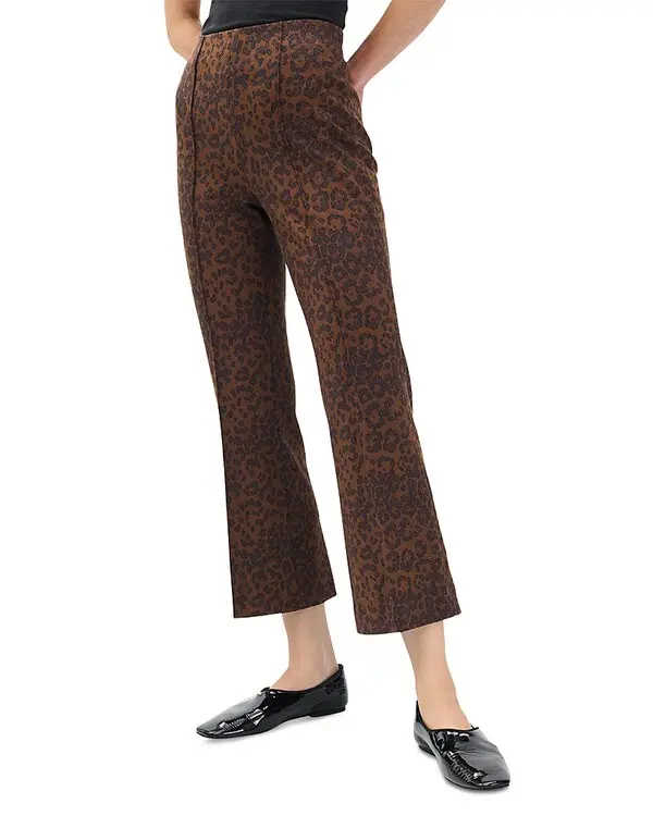 Rag & Bone Irina Ponte Jacquard Pants - Leopard