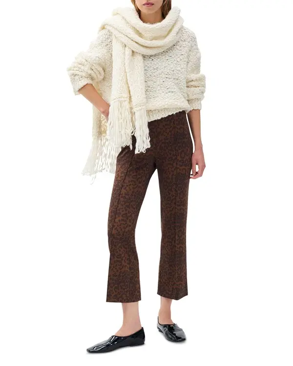 Rag & Bone Irina Ponte Jacquard Pants - Leopard