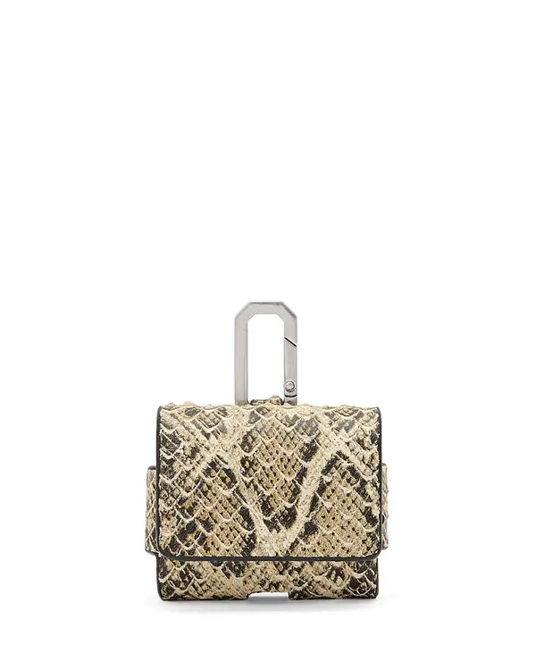 ALLSAINTS Snake Embossed Airpods Case - Desert White