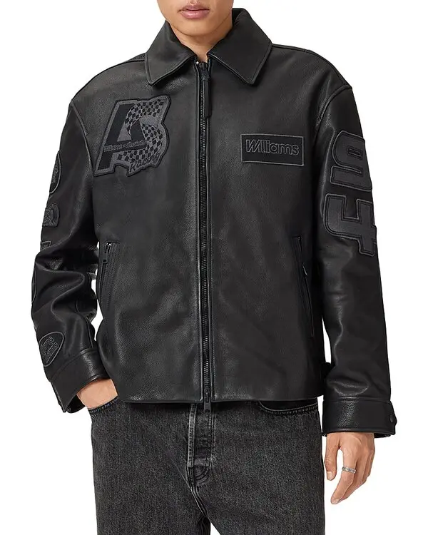 ALLSAINTS Garrison Patch Leather Jacket