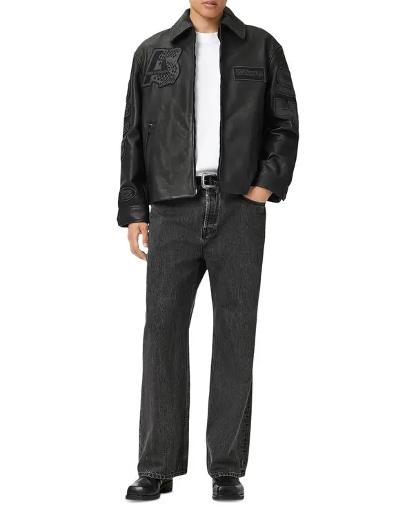 ALLSAINTS Garrison Patch Leather Jacket