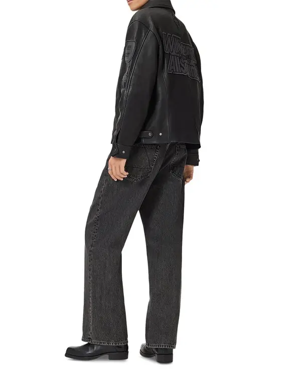 ALLSAINTS Garrison Patch Leather Jacket