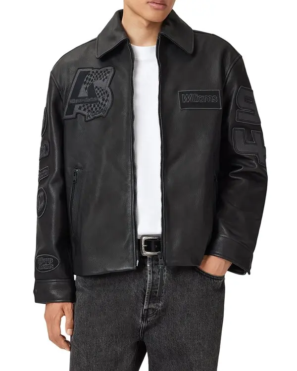 ALLSAINTS Garrison Patch Leather Jacket