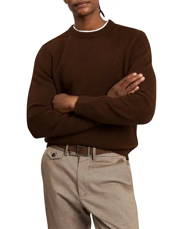 Ted Baker London Relaxed Fit Crewneck Sweater - Dark Brown