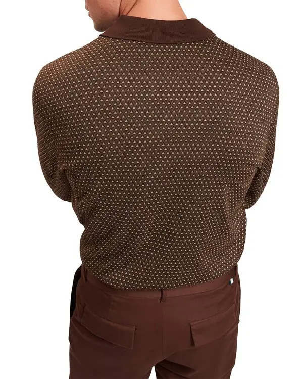 Ted Baker London Durand Geo Jacquard Polo Shirt - Brown