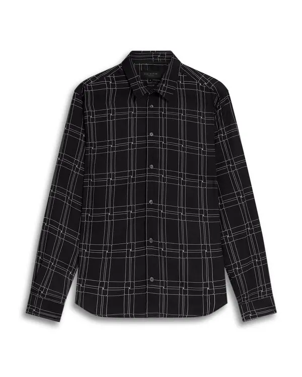 Ted Baker London Lirra Printed Long Sleeve Button Front Shirt